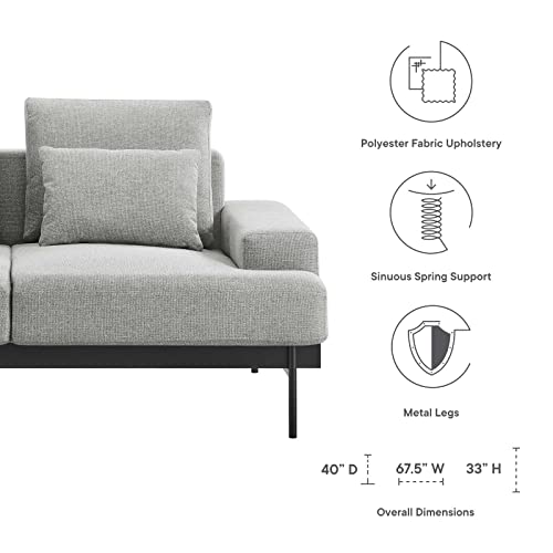 Modway Proximity Love Seats, Light Gray