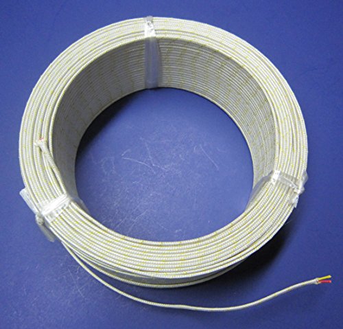 K-Type Thermocouple Wire AWG 24 Stranded 7X w. Braided Fiberglass Insulation - 10 Yard