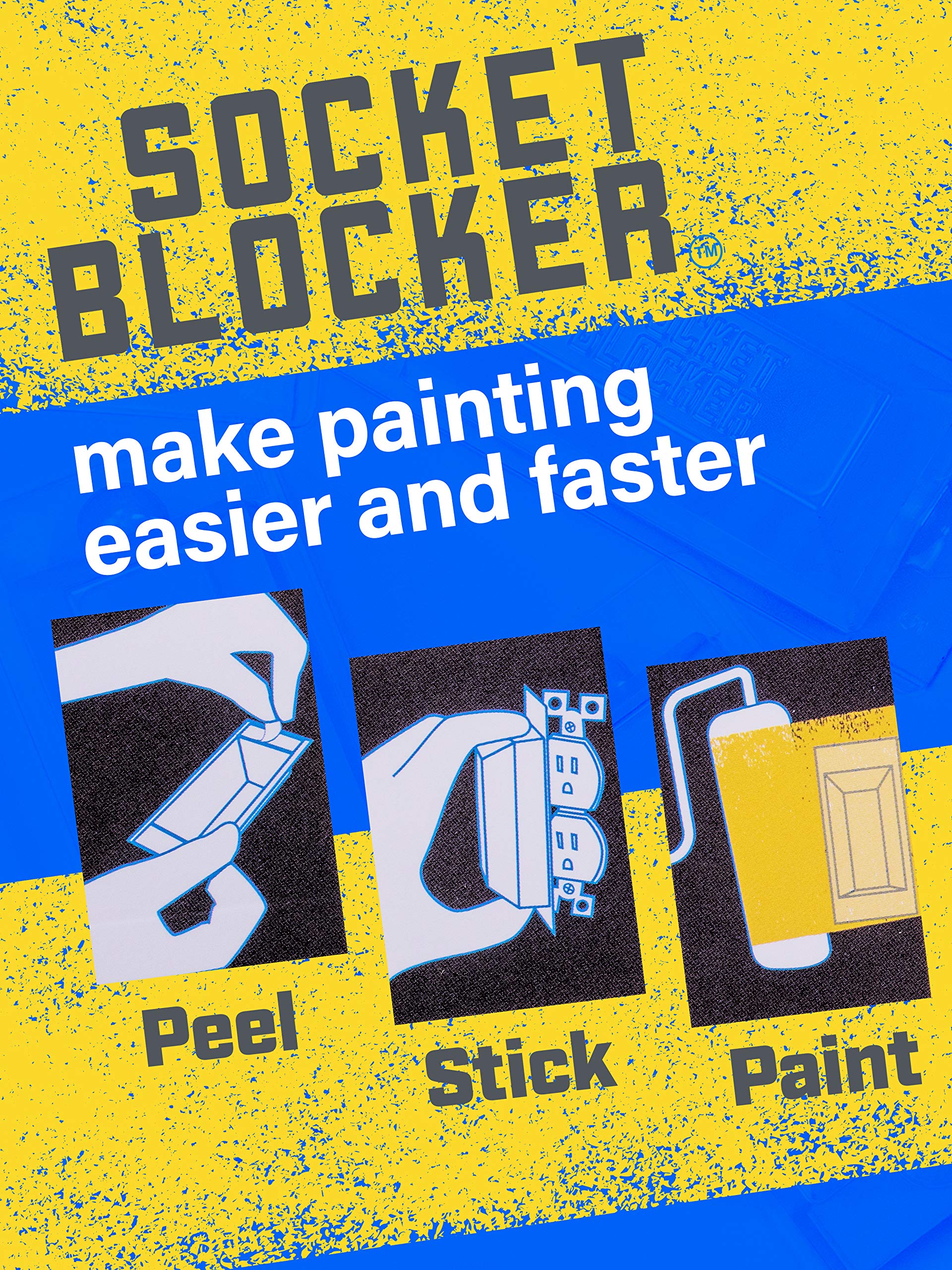 Socket Blocker – The Smarter Outlet Cover for Drywall & Painting – Better Than Tape for Remodeling & DIY Projects - 30 Pack
