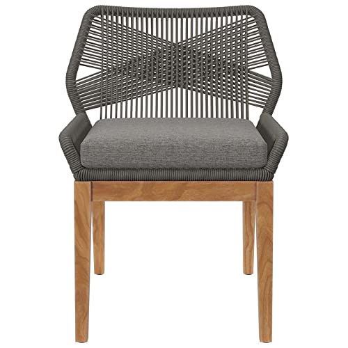 Modway Wellspring Dining Set, Gray Graphite