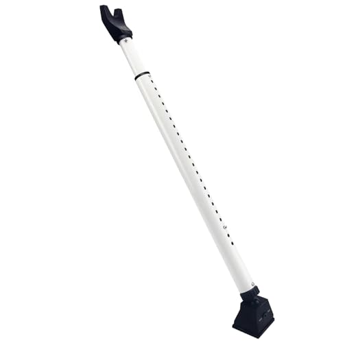 Door Stoppers Security,Doors Security Bar Stooper Devices,Robust Non-Slip Grip, Fixed to The Floor, Upper Adjustable Door Stick for hinged and Sliding Doors (White, Pack of 1)