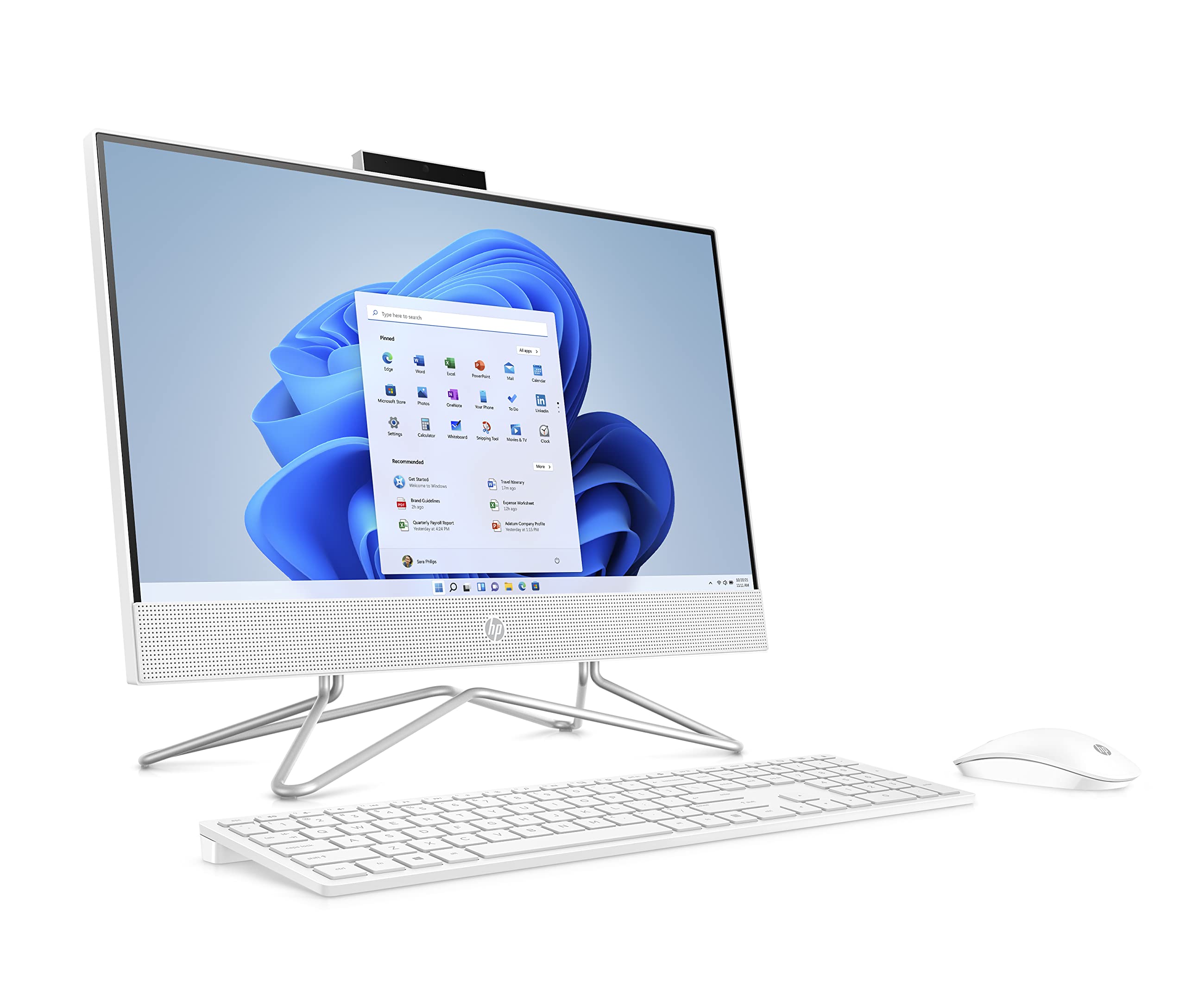 HP 21.5" All-in-One Desktop, Intel Pentium Silver J5040 Processor, Intel UHD Graphics 605, 4 GB RAM, 128 GB Storage, Windows 11 Home (22-dd0120, 2021) (Renewed)