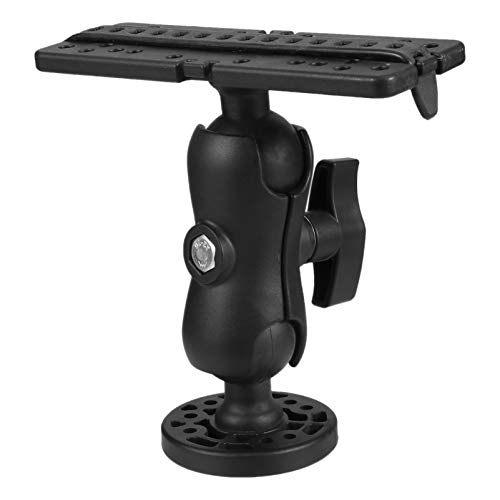GAFOKI Ocean Kayak Universal Canoe Kayak for Boat Marine Electronic Multifunctional Down Base Mounting with Drill- - Plate Head Navigator Fish Rack Mount Track Holder Black