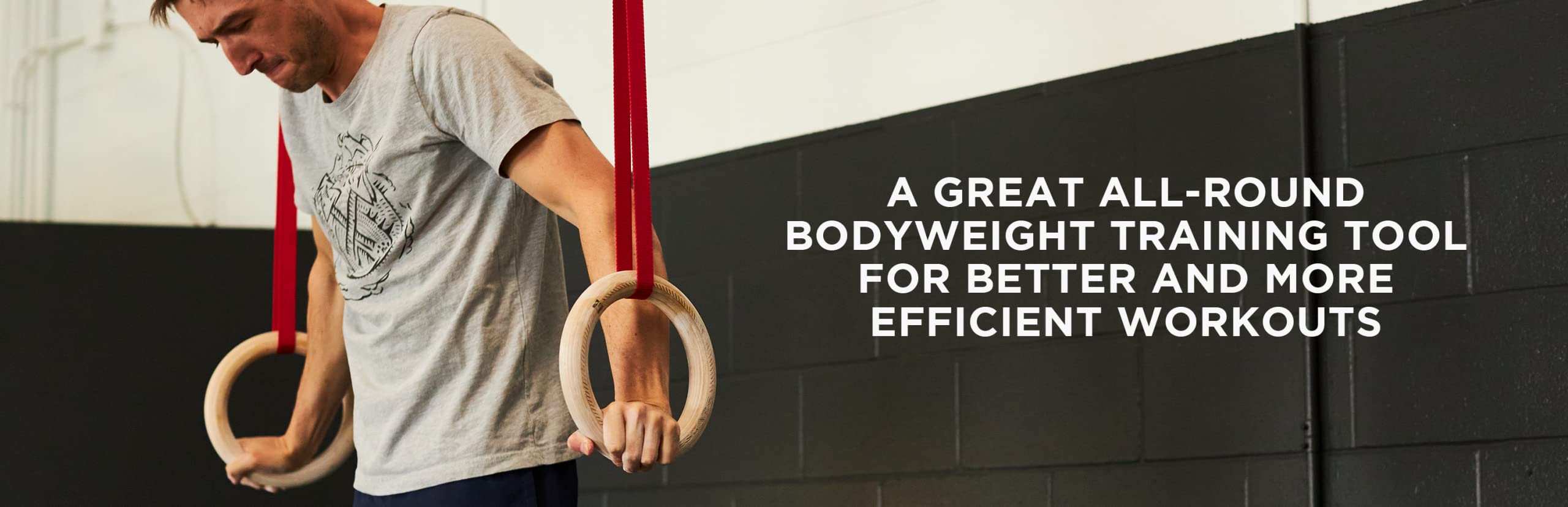 Escape Climbing Rings | Rock Climbing Training Rings | Wood Strength Training | Gymnastic Rings Set with 15β Adjustable Straps| Great for Gyms