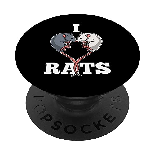 I Love Rats Rat Rodent Pet PopSockets Swappable PopGrip