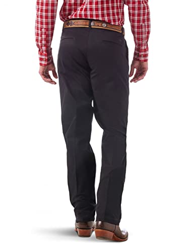 Wrangler mens Pleated Front Casual Pants, Black, 44W x 30L US