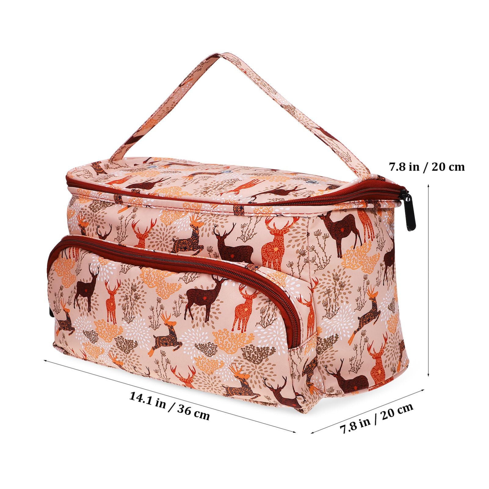OHPHCALL Knitting Bag Yarn Storage Organizer,Crochet Bags Portable Knitting Tote Basket Yarn Bags for Crochet Hooks, Crocheting Kit, Knitting Needles, Yarn Balls, Project
