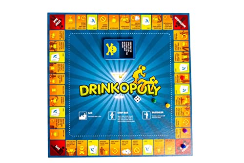 Drinkopoly Party-Game | Fun Drinking-Game for-Game Night | Hilarious Social and Interactive-Board-Game for Adults | Ages 21+ | 1-6 Players | Average Playtime 60 Minutes