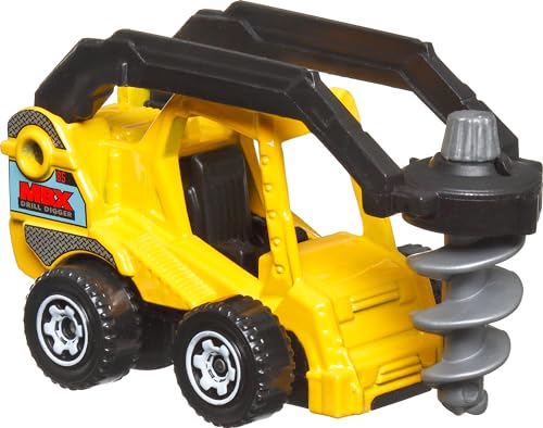 Matchbox Cars 9-Pack of 1:64 Scale Toy Construction Vehicles, Multipack of Realistic Trucks, Collectible Set