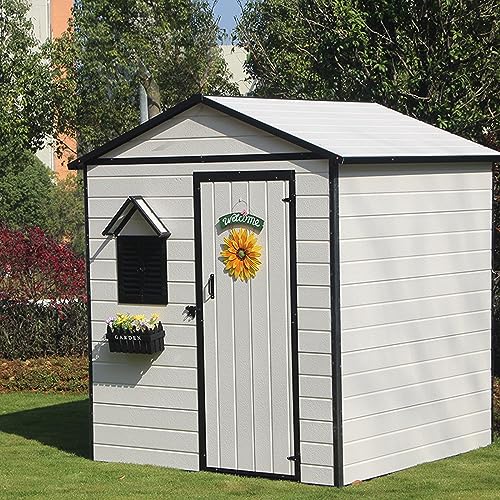 Storage shed,Sheds-Outdoor Storage Sheds,Storage shed with Ventilation shutters,Available as Temporary housing,It can Store All Kinds of Tools, with a Lock Design to Avoid Losing Items (Color : P)