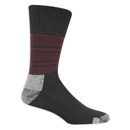 Dr. Scholl's Men's Advanced Relief Blisterguard - 2 & 3 Pair Packs Sock, Black Multi-stripes, 6.5-12 US