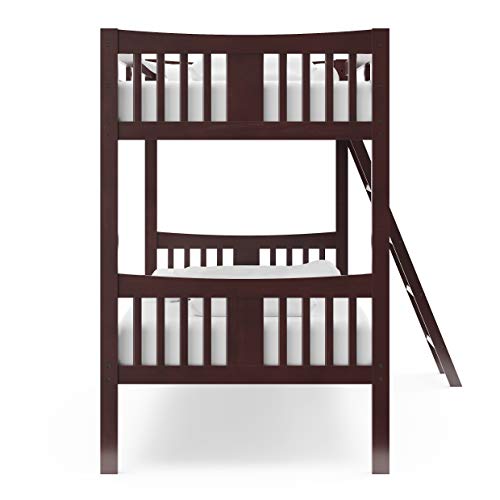 Storkcraft Caribou Twin-over-Twin Bunk Bed (Espresso) β GREENGUARD Gold Certified, Converts to 2 individual twin beds