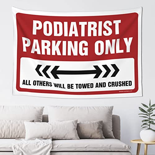 Man Cave Rules Podiatrist Parking Only Tapestry Space Decor Vintage Decor (Size : 75X100CM)