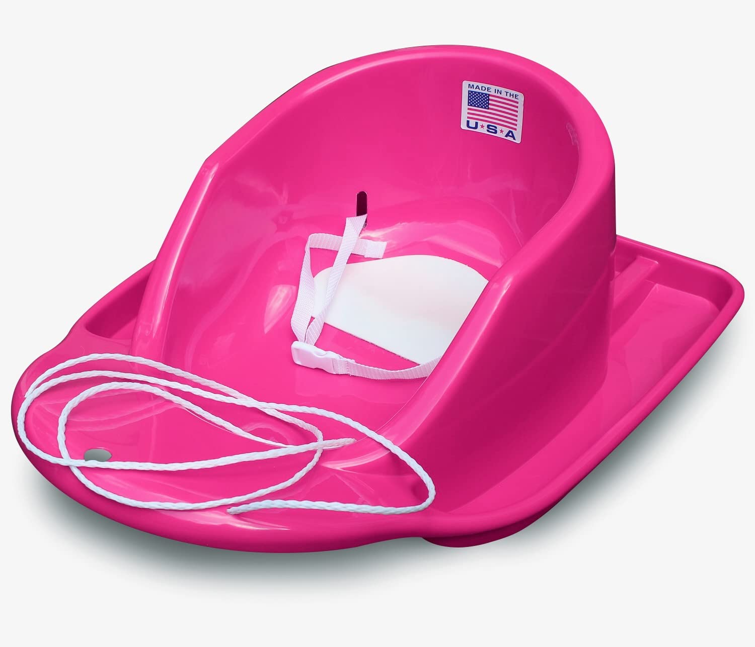 Flexible Flyer Baby Pull Sled. Toddler Boggan. Sleigh for Kids, Pink, 26.5 x 20.5 x 10.5