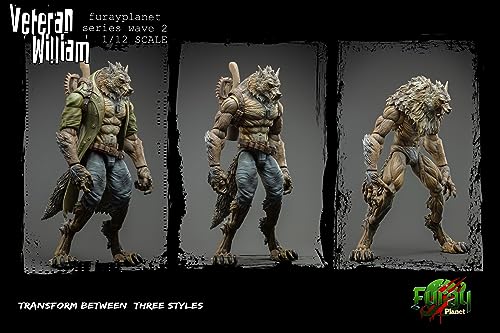 RAYGE3LOV Maestro Union FuRay Planet Blade Master Weng 1/12 Scale Figure 8.5in Furry Action Figures,Furay Planet Series weretiger Blade Master Weng wave3 weretiger,Orcs,Beastmen