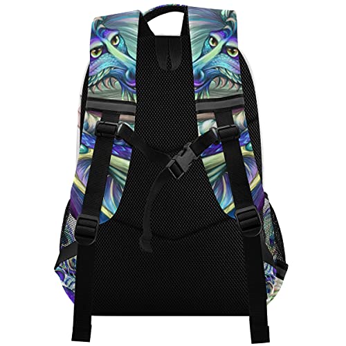 panksolu Dragon Backpack 16 Inch Laptop Water-resistant Bookbags Reflective Design Travel School Bag Casual Durable Daypack for Student with Adjustable Buckles…
