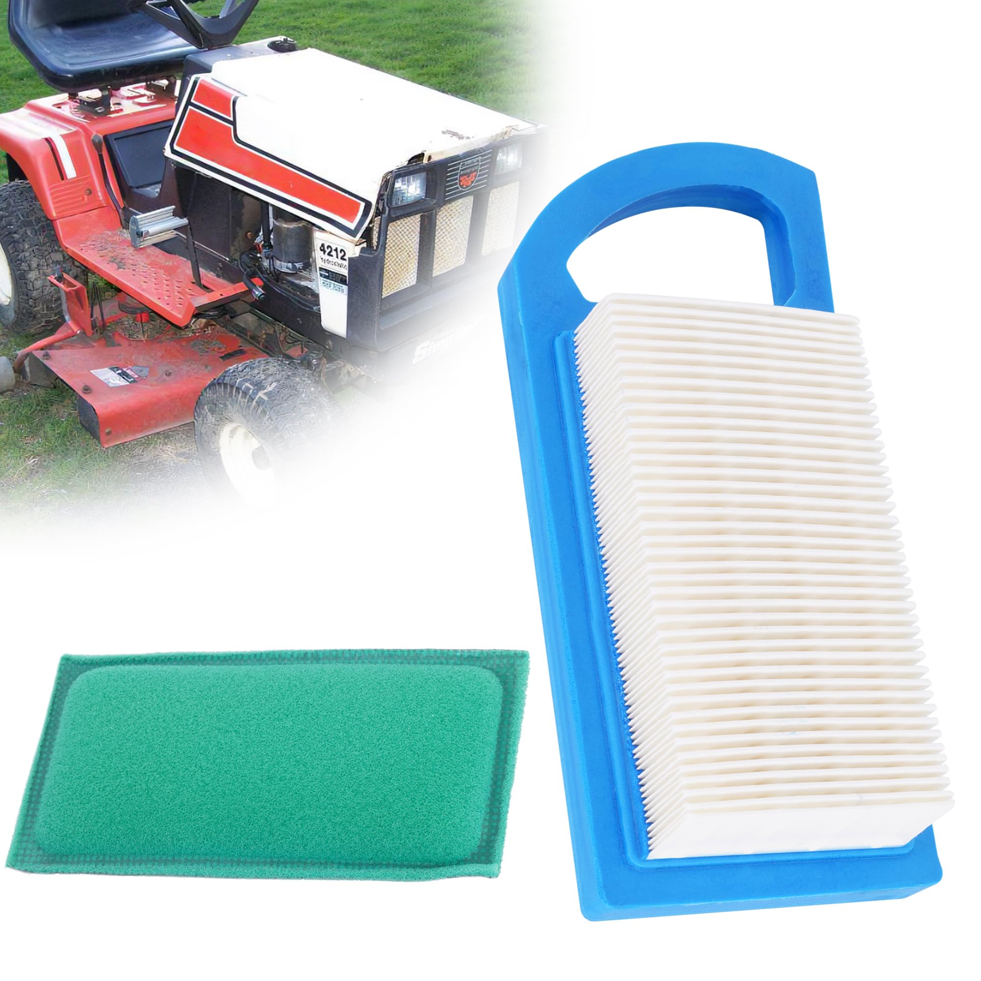 Lawn Mower Air Filter, 697152 Air Filter with 697252 Pre Filter For 698413 794421 797007 613022 650821 697775 695643 698143 797007