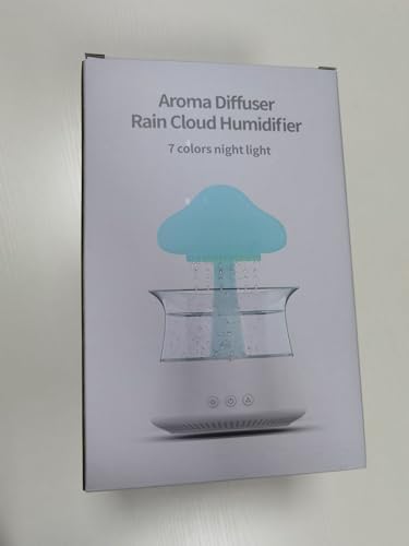 Diffuserlove Rain Cloud Humidifier Diffuser Water Drip Humidifier with Remote Waterfall Lamp Mushroom Humidifier Rain Sounds White Noise Humidifier Air Humidifiers for Bedroom Desk…