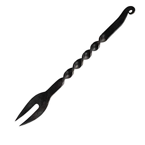 Mythrojan Hand Forged Medieval Fork Viking Medieval Camping Cutlery, 15.7β x 1.8β