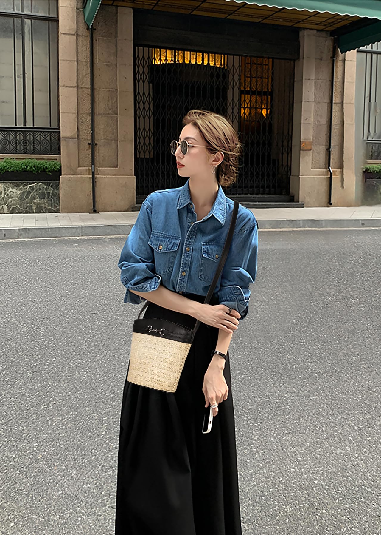 Gladdon Quilted Crossbody Bags for Women Small Leather Shoulder Purses and Handbags Trendy Clutch Bag with Adjustable Strap White