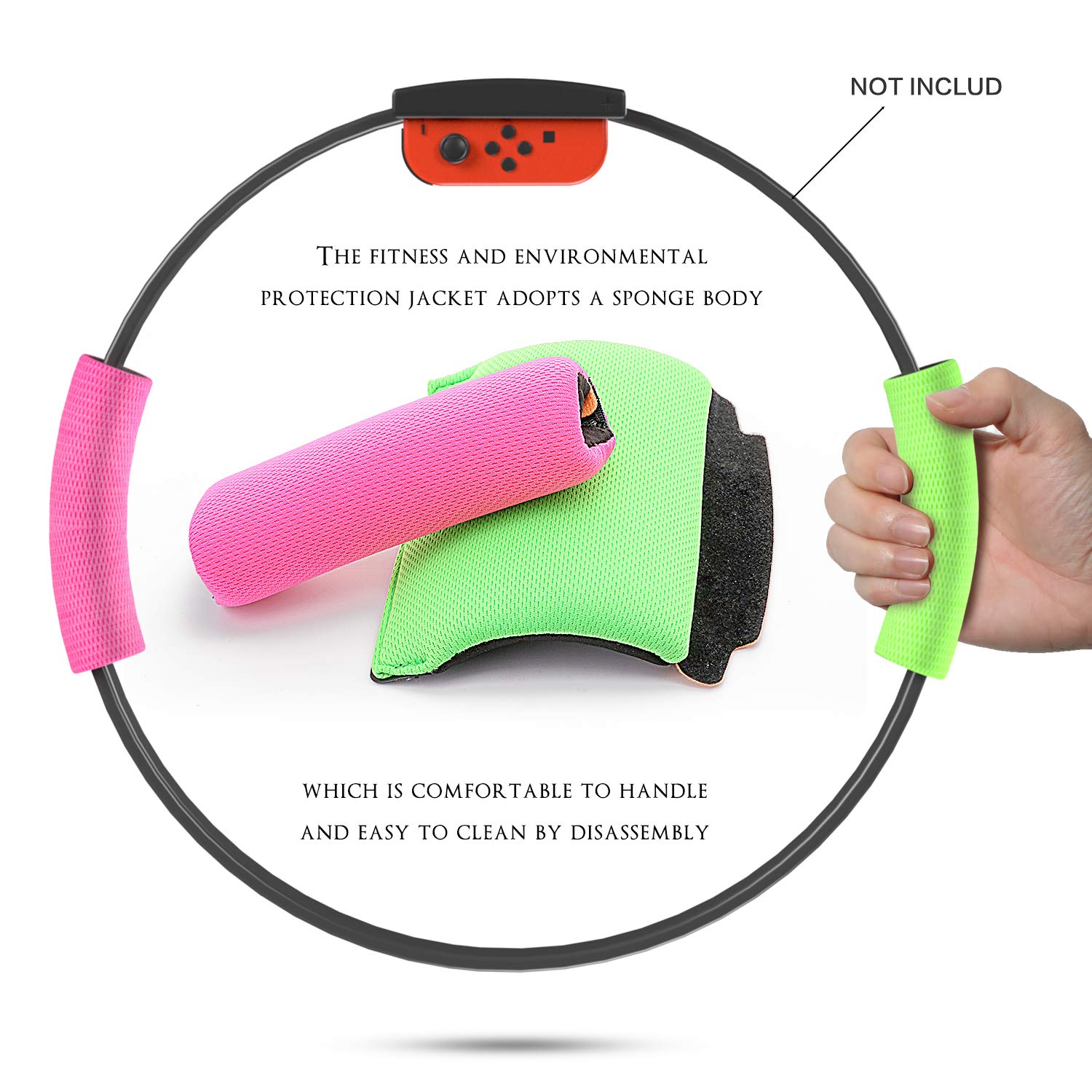 ECHZOVE Leg Strap for Nintendo Switch Sports,Wrist Band Compatible with Switch, Adjustable Leg Strap Compatible with Switch Ring Fit Adventure and Wrist Band for Switch Just Dance - 0.98ft and 1.97ft