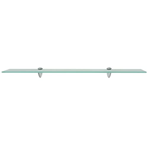 Kagoono 31.5" Glass Floating Shelves Wall Shelves, Stylish Hanging Shelf Wall Mounted Shelf Shower Wall Shelf, Display Shelf Home Decoration Ledge, for Bedroom/Bathroom/Living Room, Clear