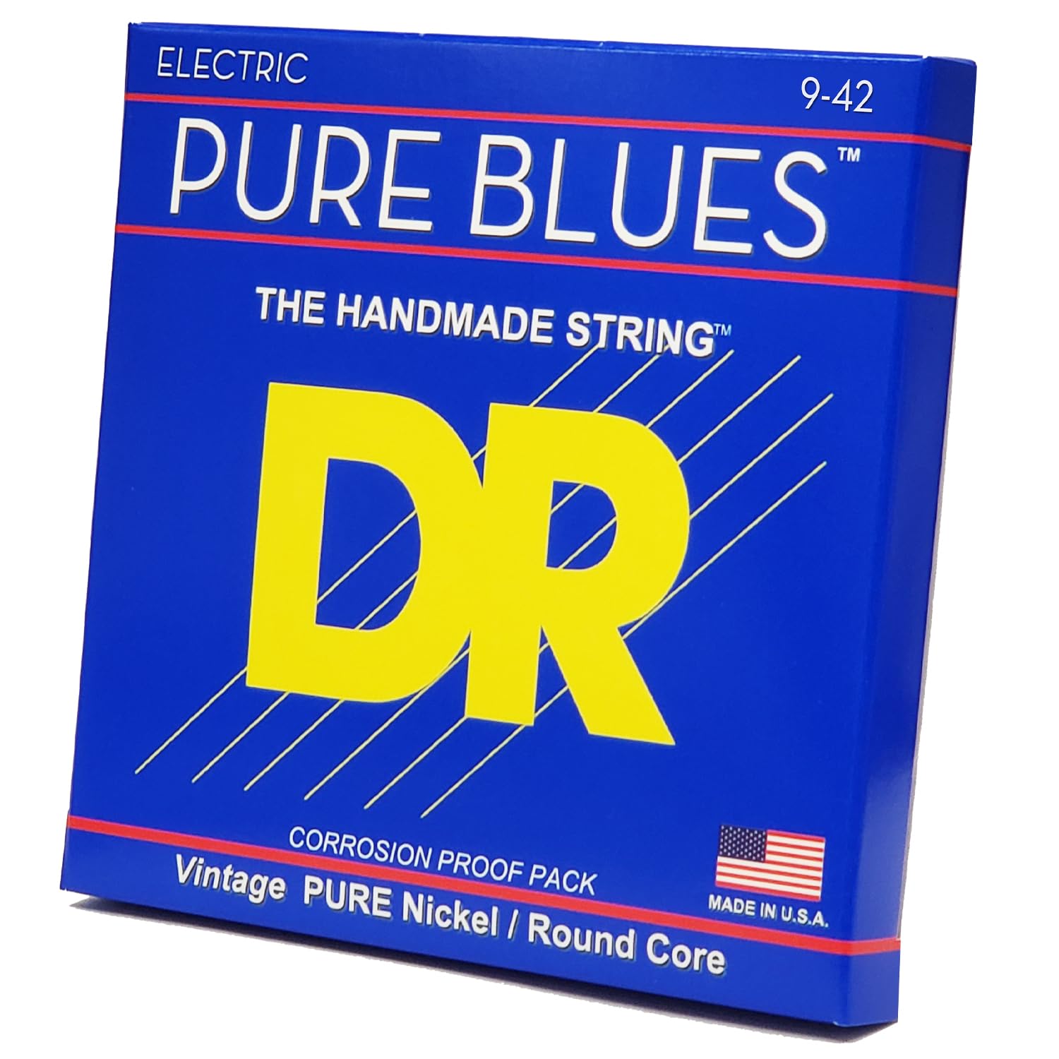 DR Strings Pure Blues Pure Nickel Wrap Round Core 9-42
