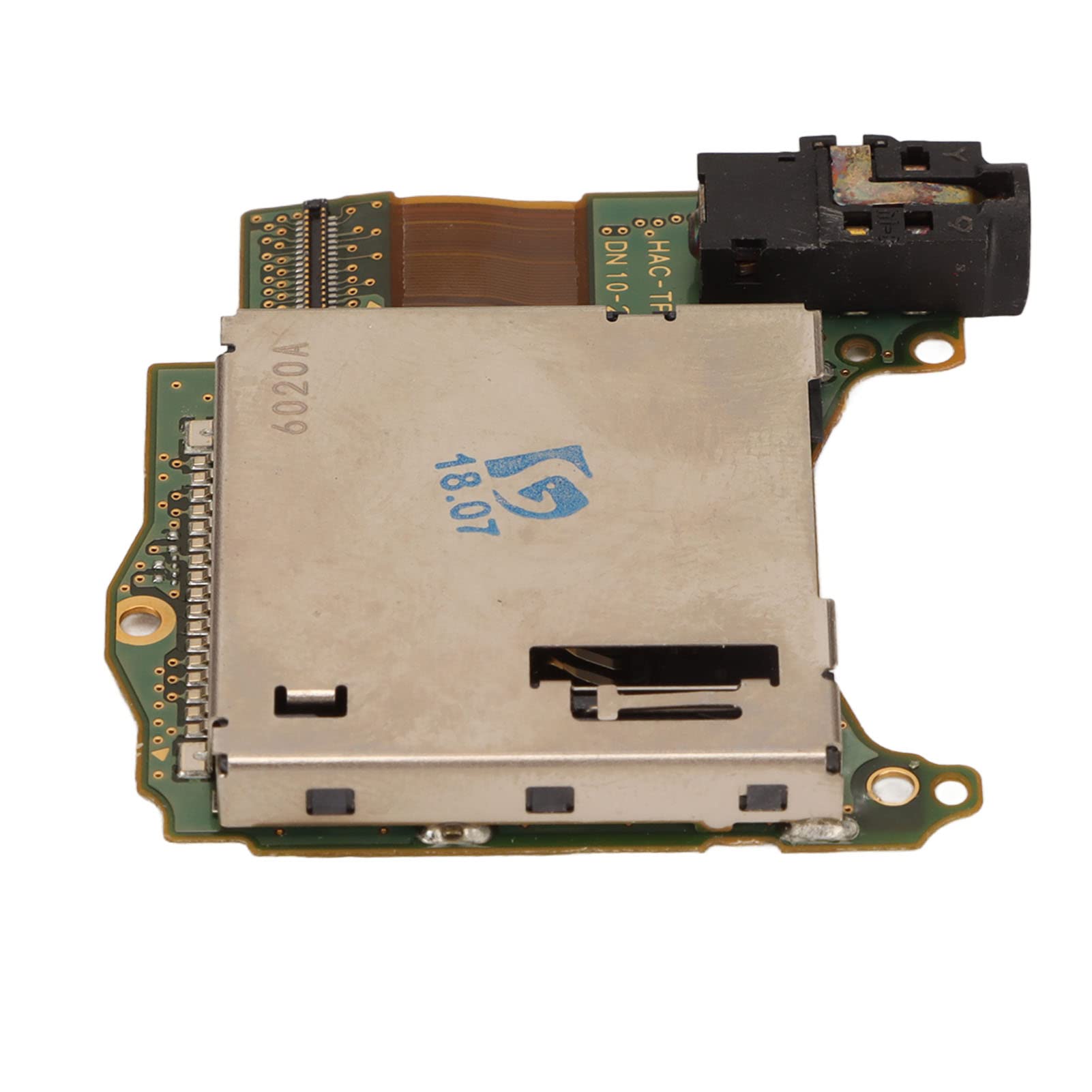 Game Host Cartridge Card Slot, Game Cartridge Socket Board Replacement Prevent Professional with 3.5mm Headphone Jack for Repairing