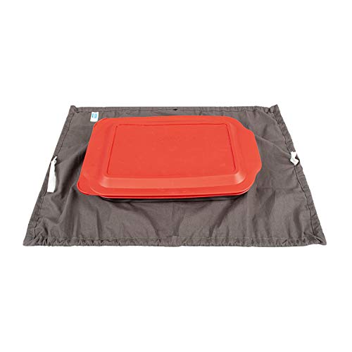 Grand Fusion 2 In 1 Casserole Carrier And Dish Towel For Kitchen, Machine Washable Kitchen Towels, Can Be Converted To Casserole Carrier For Hot Or Cold Food, Gray, Pack Of 1