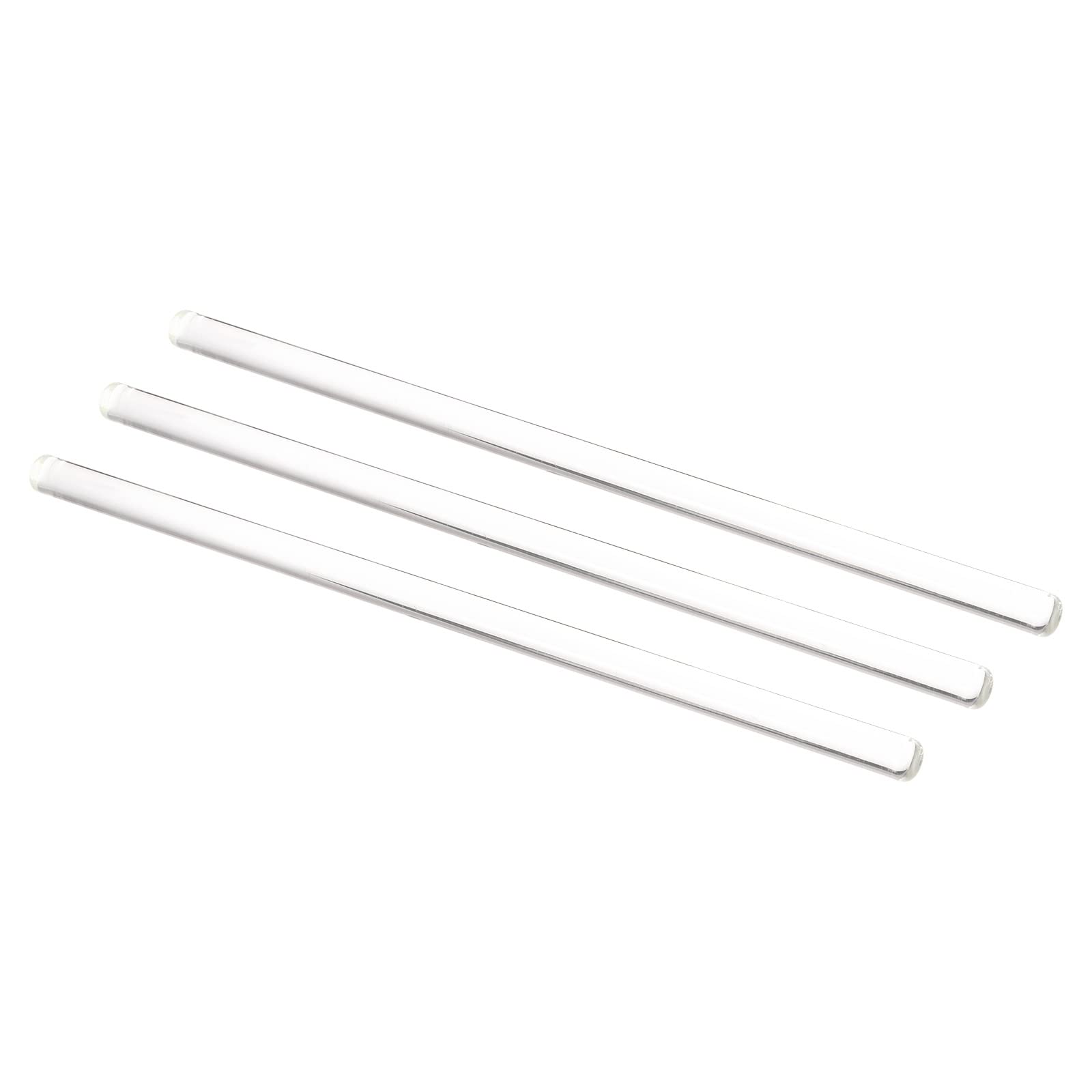 MECCANIXITY 3.3 Borosilicate Glass Stick 11.81" Length 12mm Dia Stir Rod Mixing Tools with Both Ends Round for Lab Kitchen Science 3Pcs