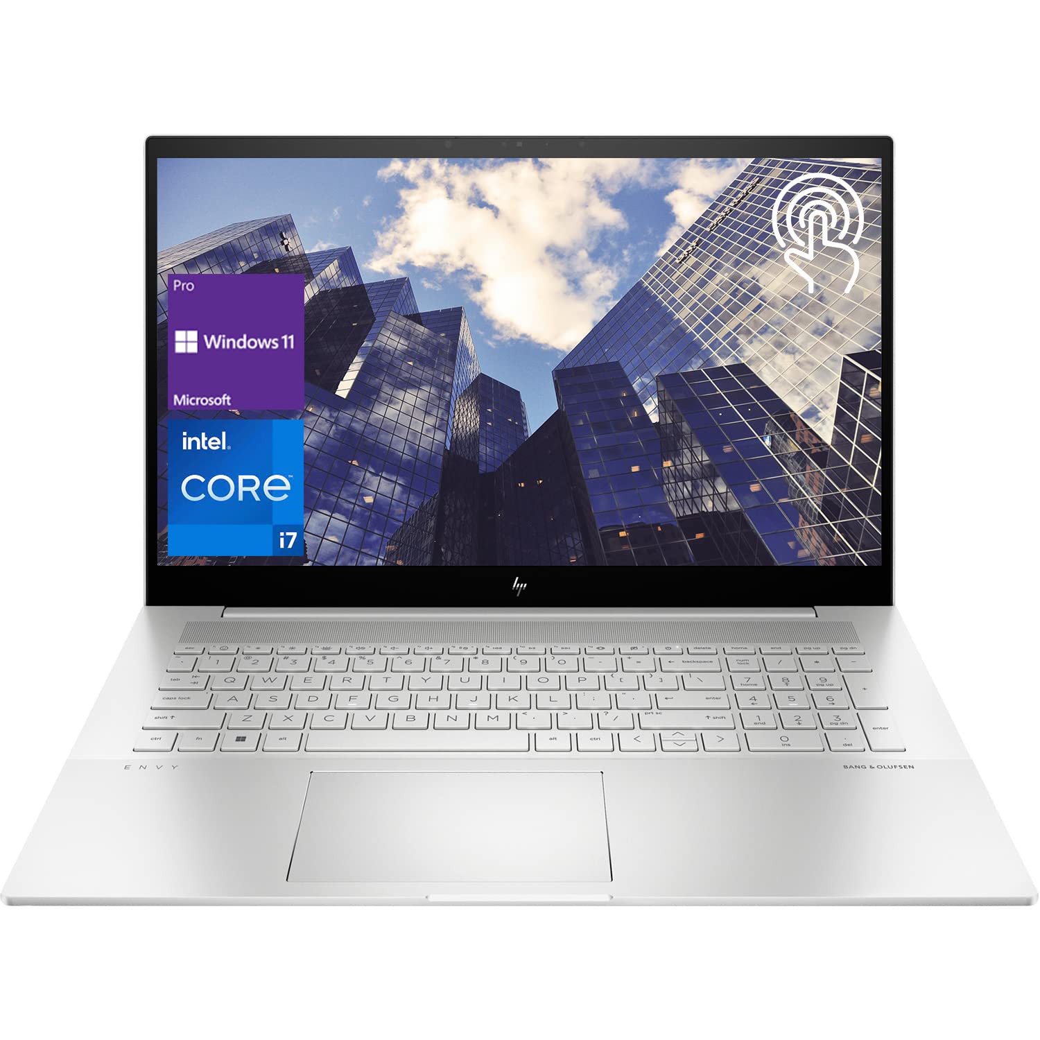 HP Envy Business Laptop, 17.3" FHD Touchscreen, Intel Core i7-1260P Processor, 16GB RAM, 512GB SSD, IR Camera, Backlit Keyboard, Wi-Fi 6, HDMI, Windows 11 Pro, Silver