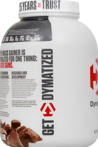 Dymatize Super Mass Gainer Protein Powder, 1280 Calories & 52g Protein, 10.7g BCAAs, Mixes Easily, Tastes Delicious, Rich Chocolate, 6 lbs