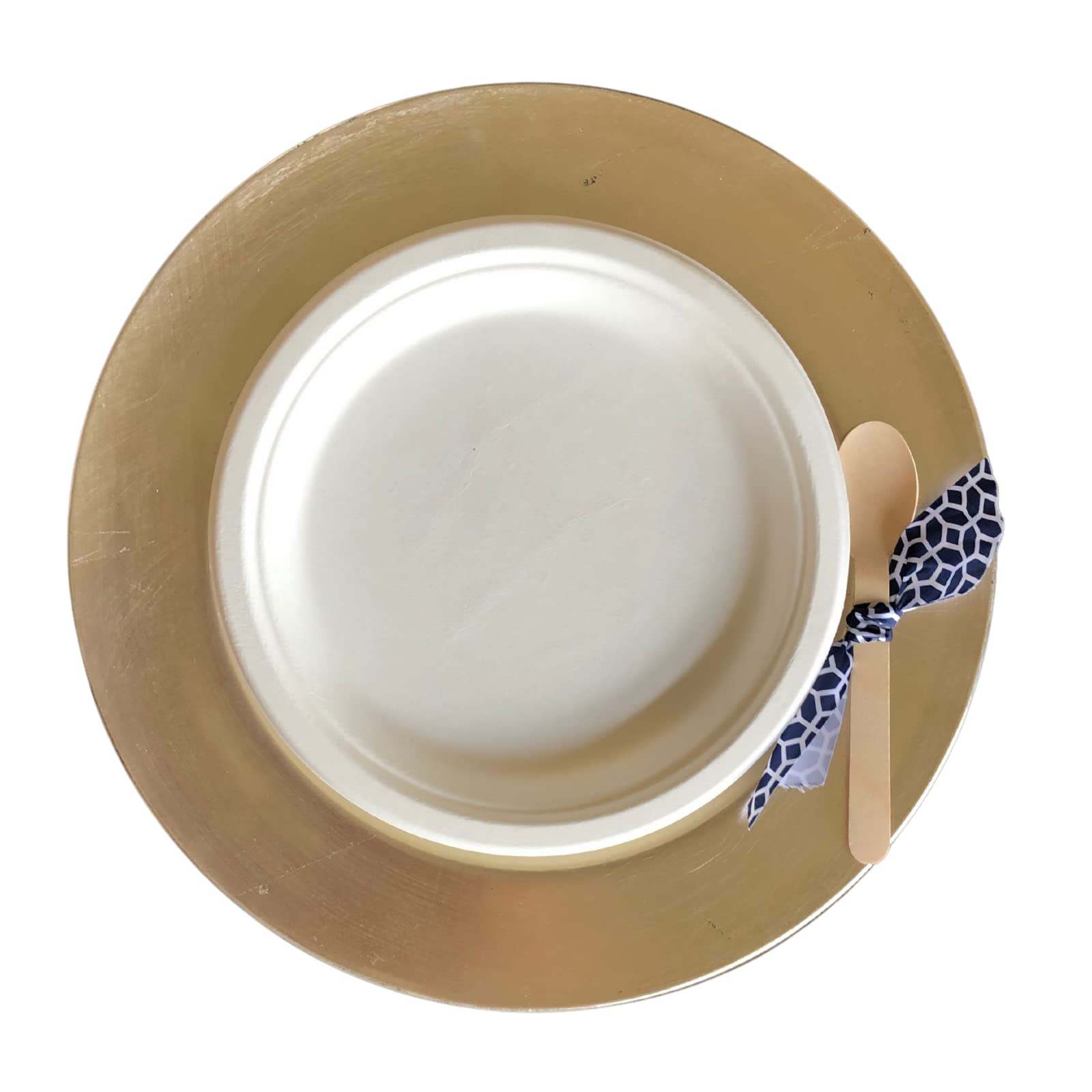 eco247 100% Compostable 3-Compartment Round Plates [10" - 125 Count] Heavy Duty Bulk Disposable Plates | Eco-Friendly White Recyclable Plates | Biodegradable Natural 100% Sugar Cane Bagasse