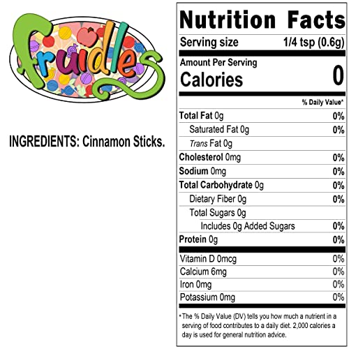 Fruidles Cinnamon Sticks, Premium Grade Harvested Natural Cassia Cinnamon, Strong Aroma, Perfect for Baking, Cooking & Beverages, Kosher Certified - 4 Oz
