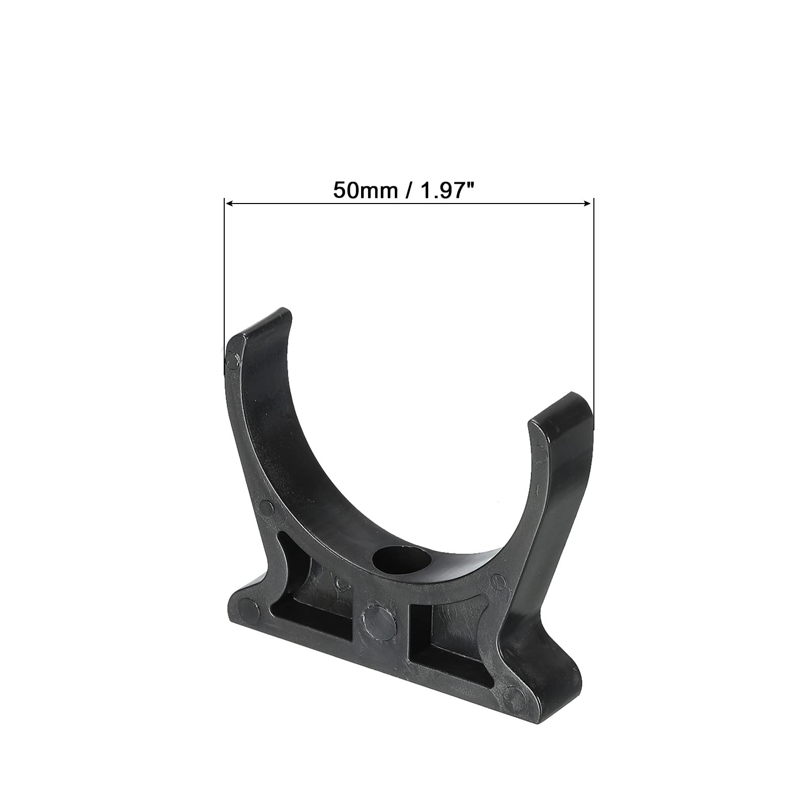 MECCANIXITY Plastic Water Tank Mounting Bracket Holder, C-Shape Support Clamp Clear Dia 50mm Clear Pack of 2