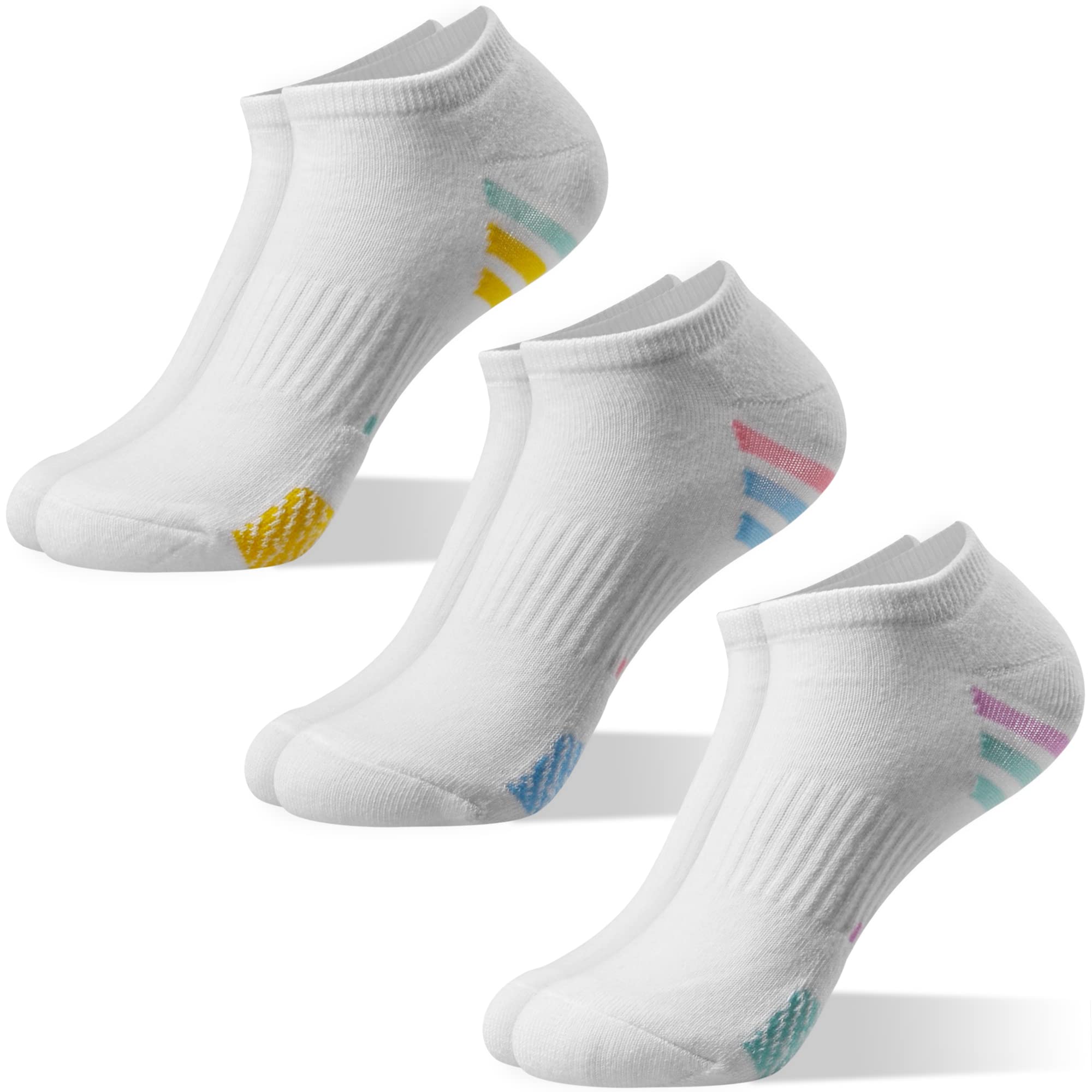 ECOEY Boys and Girls No Show Cushioned Athletic Running Socks 6 Pairs