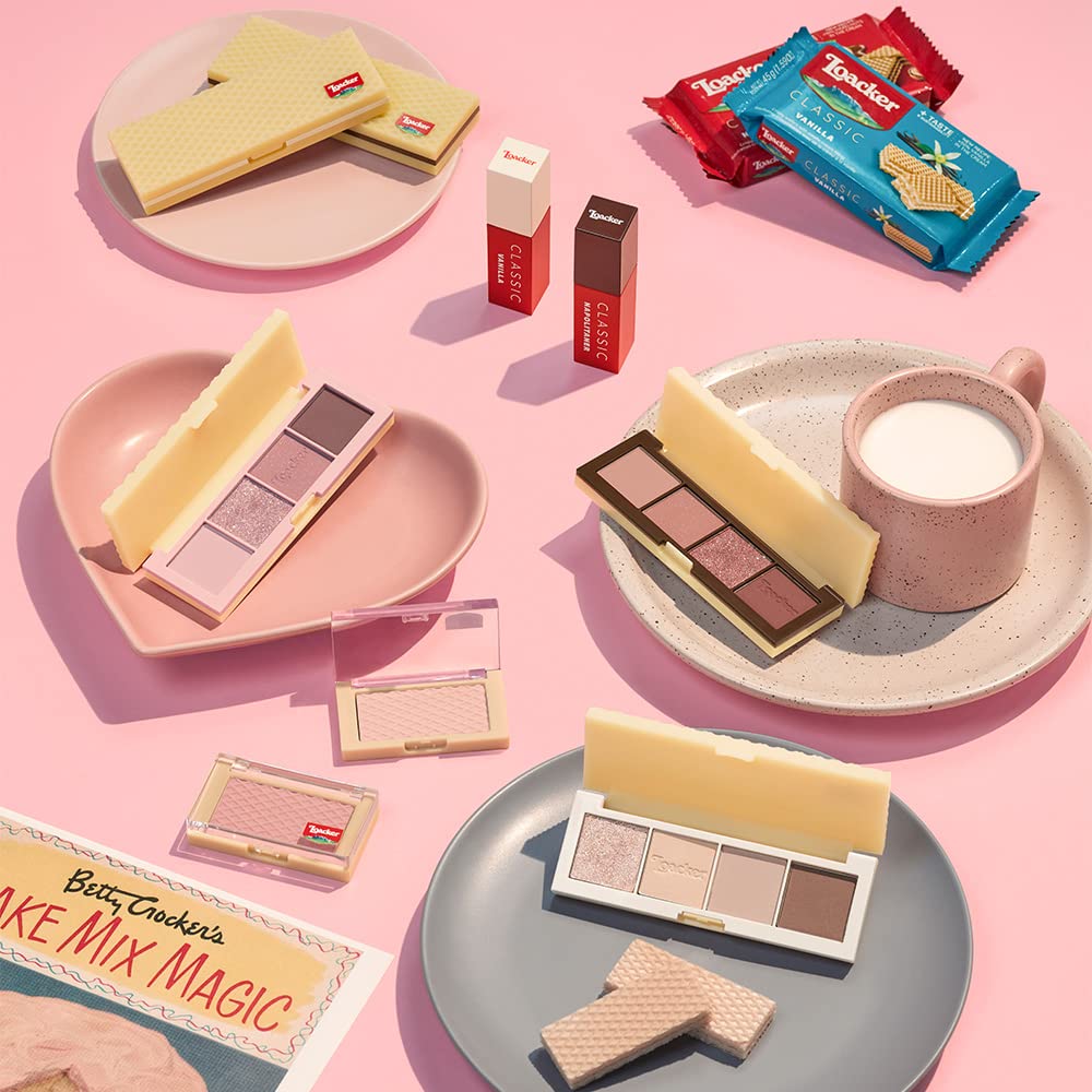 Etude X Loacker Makeup Collection P.C.E.Mini 02 Napolitaner | Sweet & Buildable Shade | Neutral Palette For Everyday Use | 4 Colors | Lovely Mood Eyeshadow Palette | Creamy Moist, Smooth& Soft Texture