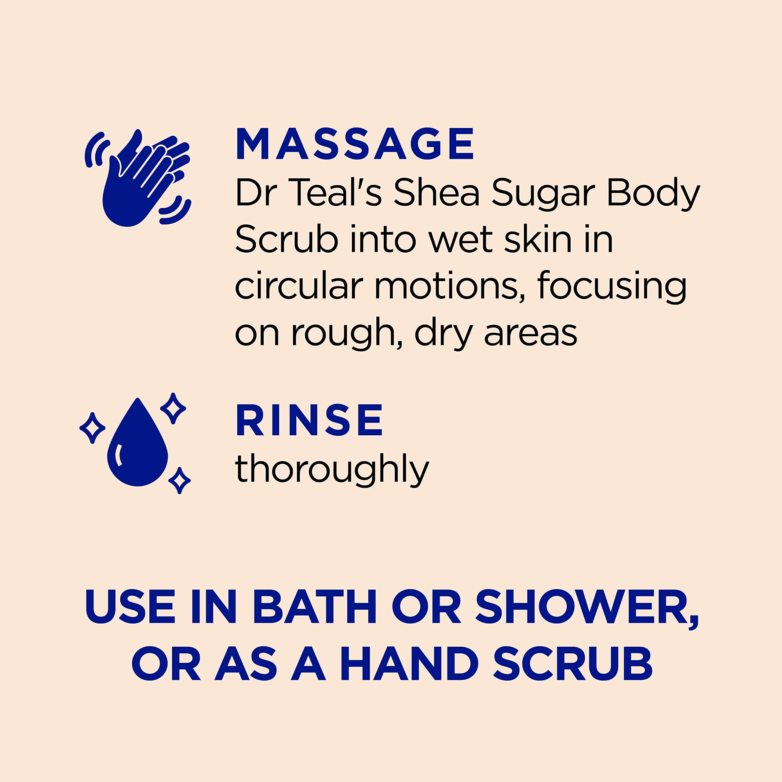 Dr Teal's Shea Sugar Body Scrub, Citrus with Essential Oils & Vitamin C, 19 oz (Pack of 3) (Packaging May Vary)