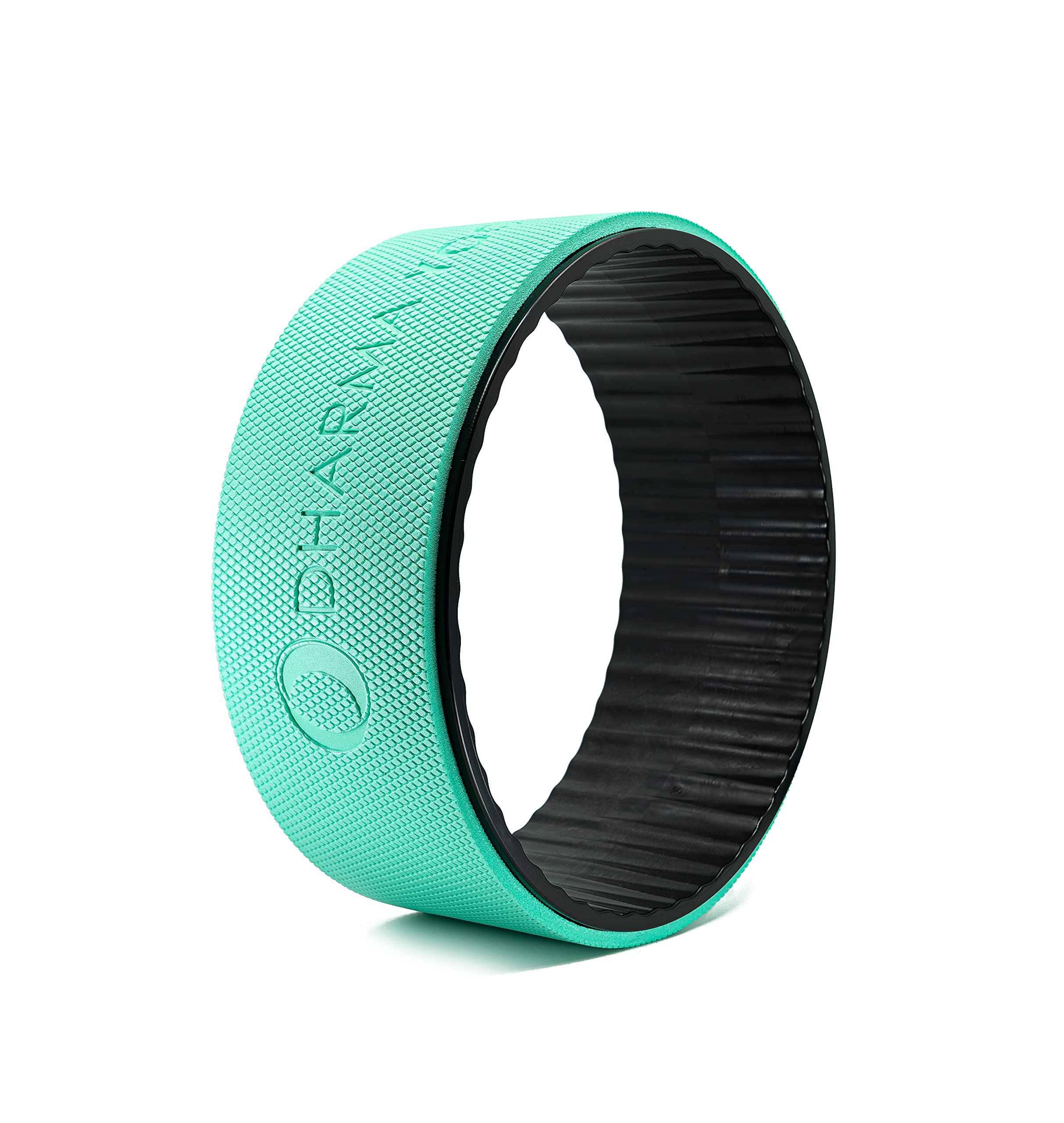 Dharma Yoga Wheel Eco Basic for Stretching, Strengthening, Back Pain, Strained Muscles, Bulging Discs, Arthritis, Osteoporosis, Ligament Strains | Portable Yoga Prop, Patented Grip Design, Made in USA