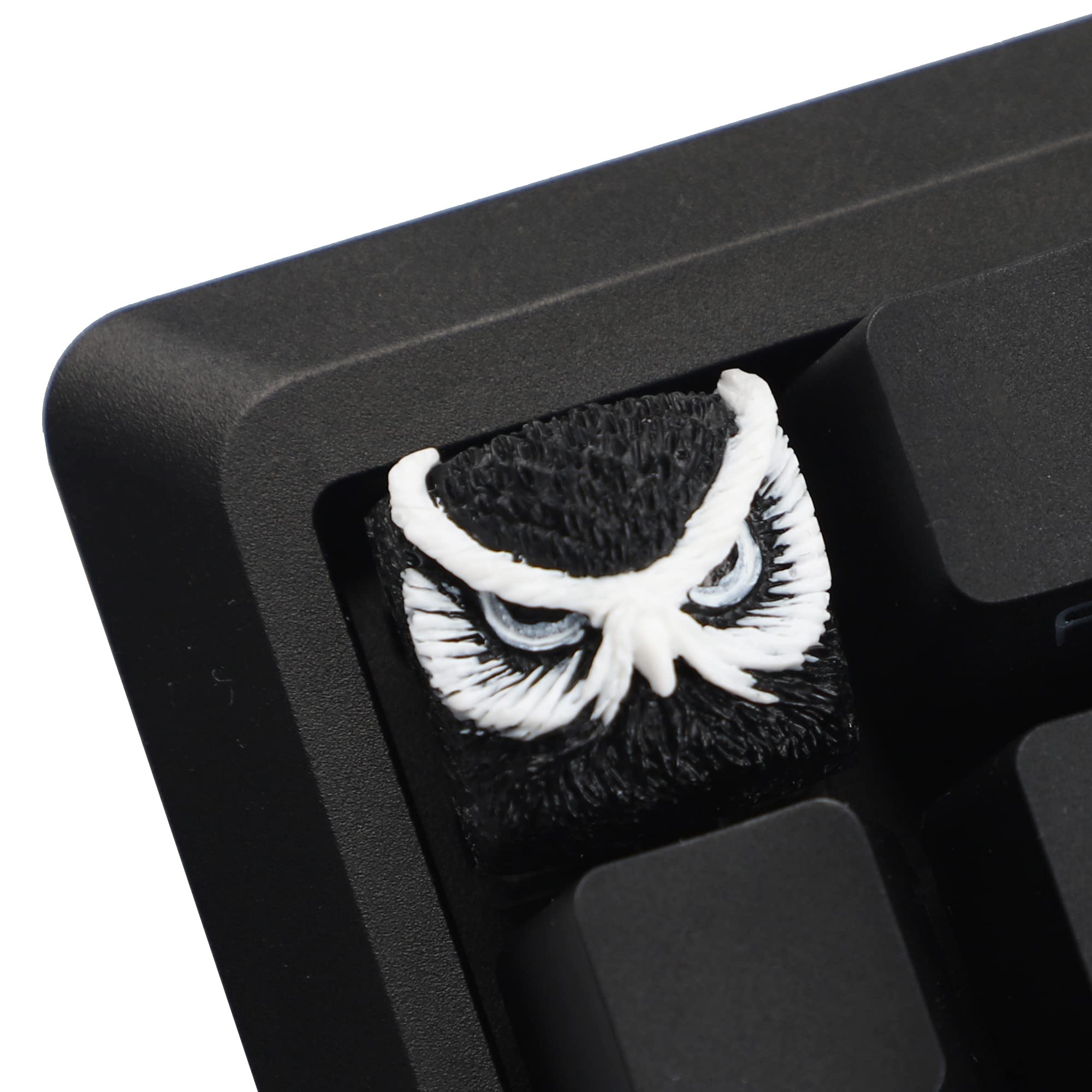 Mechkeeb Custom Handmade Artisan Keycap Owl Resin Keycaps for Cherry Gateron Kailh TTC Outemu MX Mechanical Gaming Keyboard (Owl Keycap)