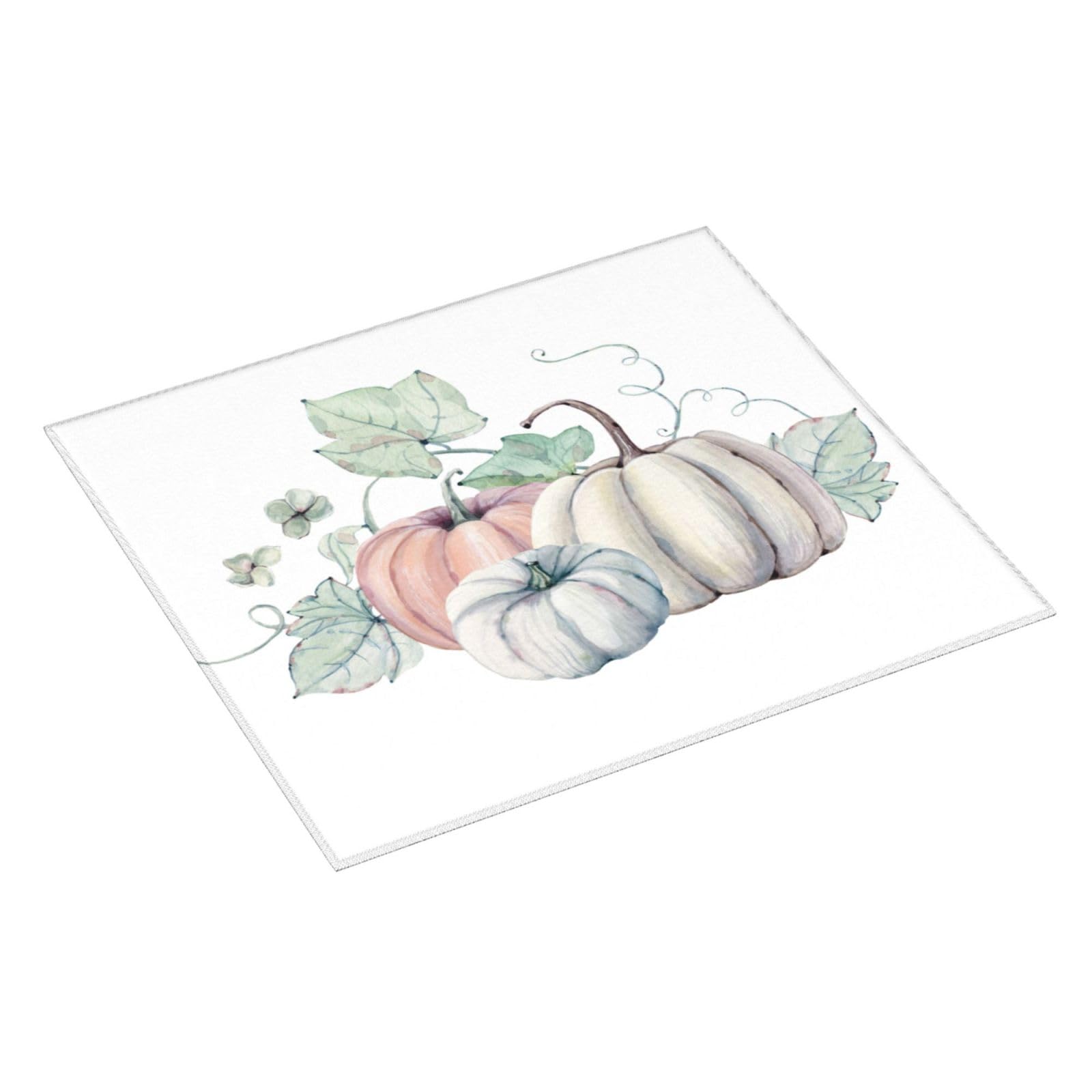 Dish Drying Mat Pumpkin Autumn Fall for Kitchen Counter Absorbent 16x18 Inch Microfiber Dishes Plate Glass Dry Draining Pad Reversible Washable
