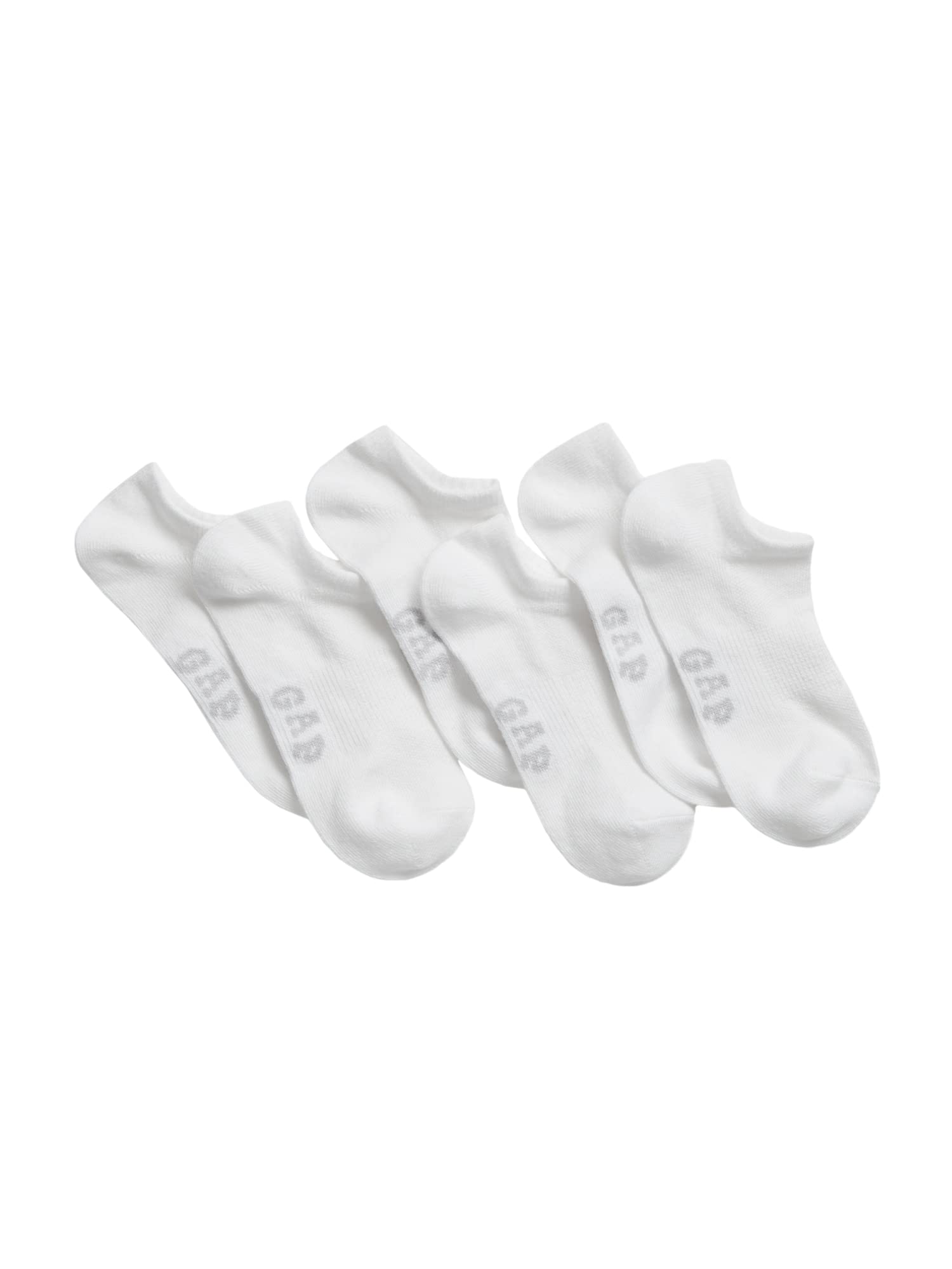 GAP unisex child No Show Socks, White V2 Global, Large US