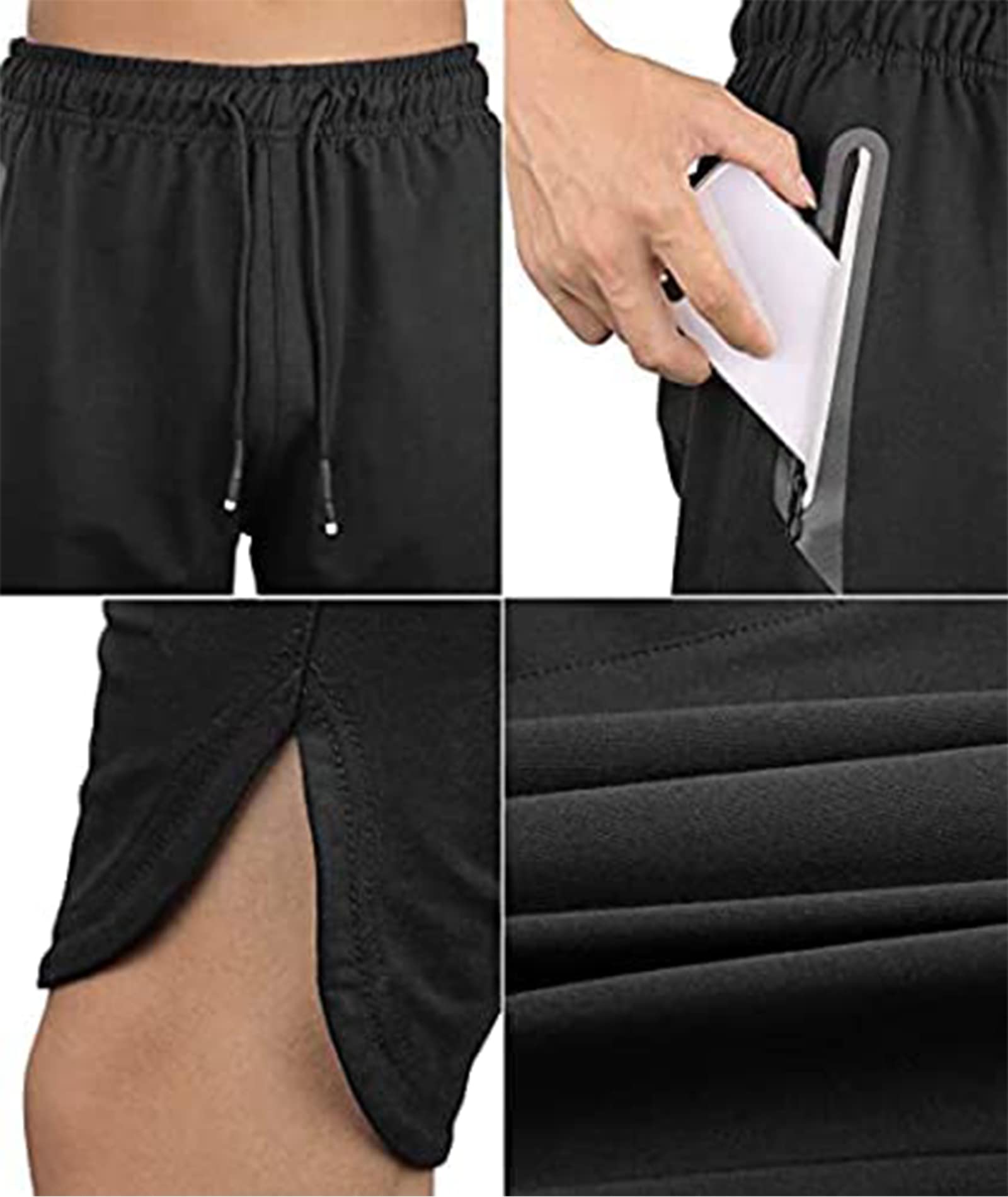 GEEK LIGHTING Men's 2 Pack Casual Shorts Elastic Waist Comfy Workout Shorts Drawstring 3X-Large