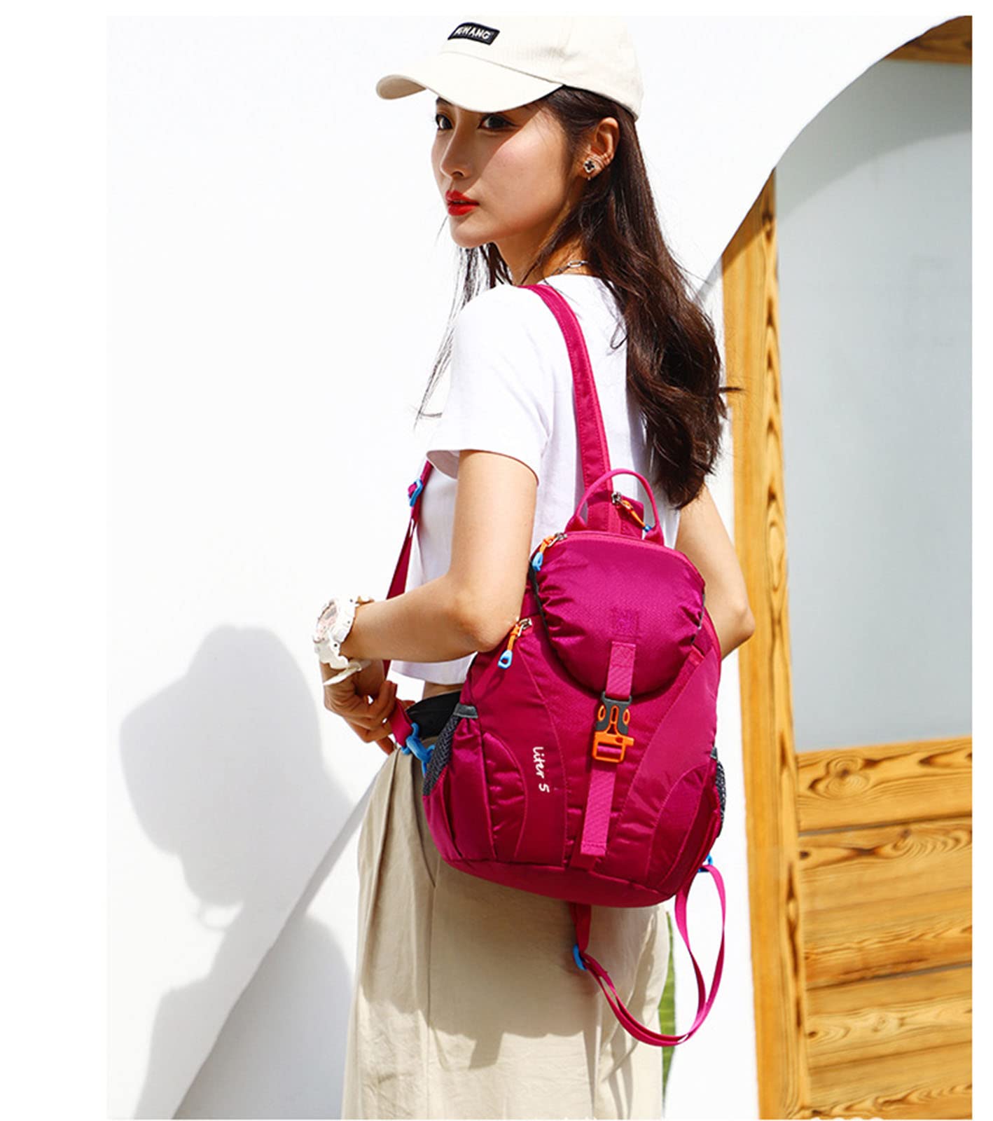 Elsegeod Travel Backpack for Women,Lightweight Carry On Backpack,Hiking Waterproof Backpack Outdoor Sports Bag,Casual Daypack