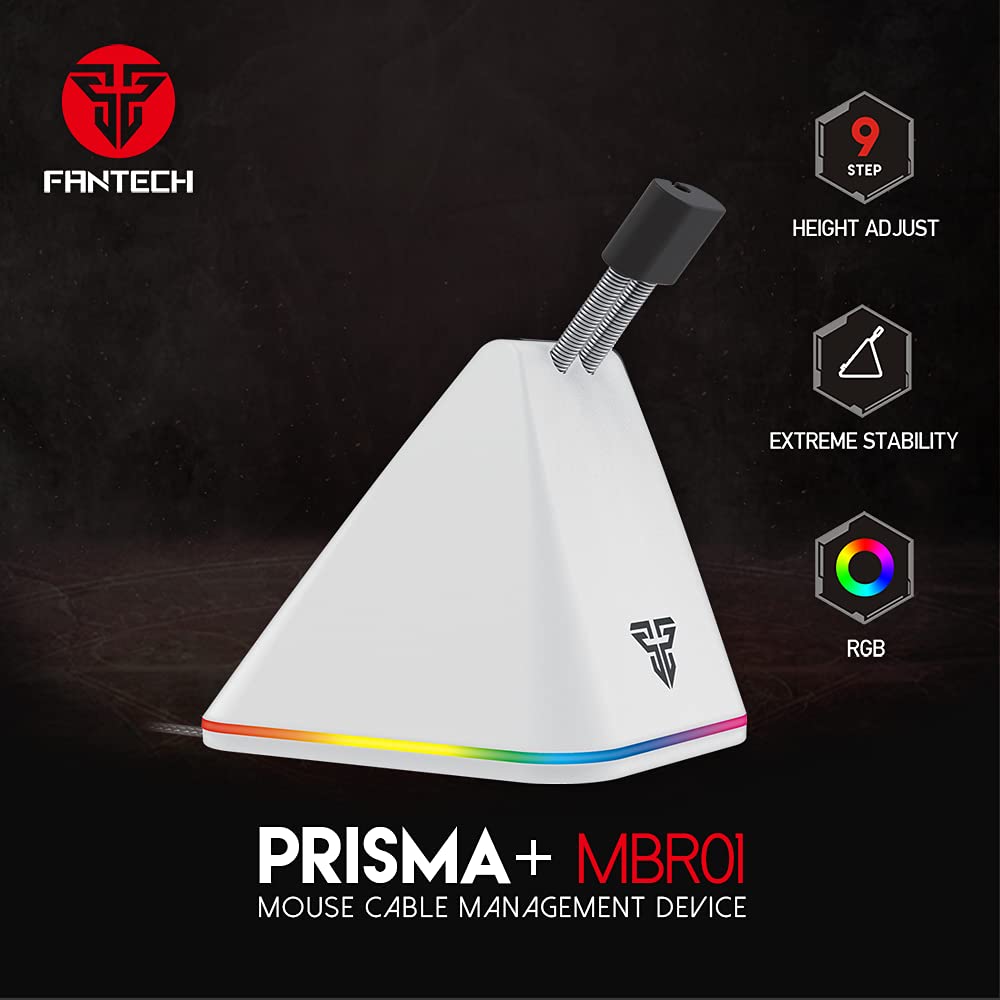 FANTECH RGB Gaming Mouse Bungee, Mouse Cord Holder and Cable Management Device for Esports, Black