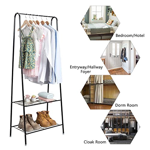 MAXCBD High Portable Metal Clothes Closet Organizers Hanger Steel Garment Rail Rack