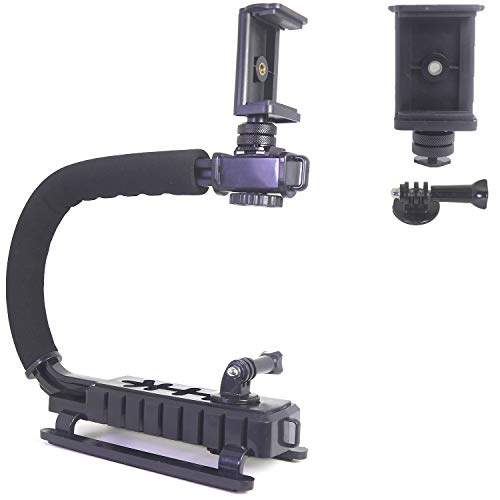 DSLR Stabilizer Handheld Video Action Stabilizing Handle Grip C Shape Professional Vlogging for Smart Phones GoPro Canon Nikon Sony Panasonic Pentax Olympus Camera Camcorder (Pack of 1)