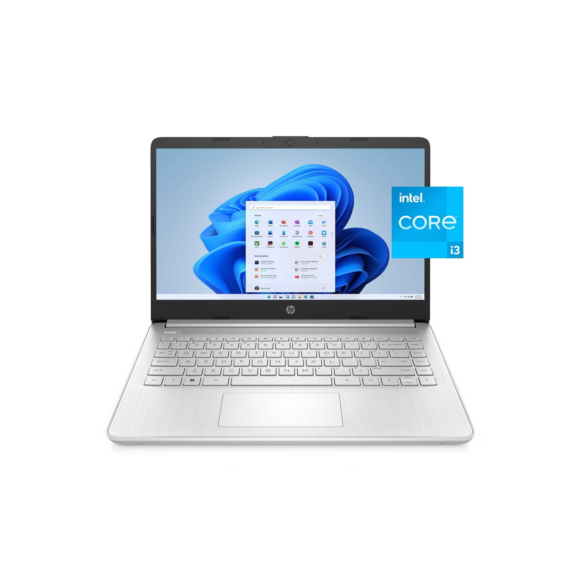 HP Laptop, 14" HD Touchscreen, Intel Core i3-1115G4 up to 4.1 GHz Processor, 32GB RAM, 1TB SSD, USB-C, HDMI, SD Card Reader, Windows 11 Home Silver, JVQ MP