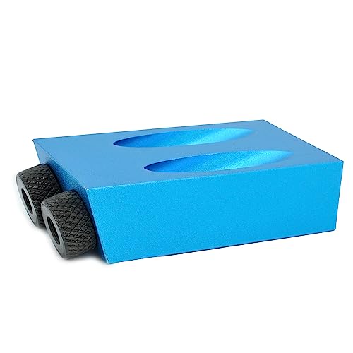 INDPROD 15pcs Pocket Hole Jig Kit-15 Degree Woodworking Inclined Hole Jig,fits 6/8/10mm Drill Bits,Angle Carpentry Locator Jig,Dowel Joints,Pocket Jig Tool with Drill Bit/F Clamp/Hex Key/Stop Collar