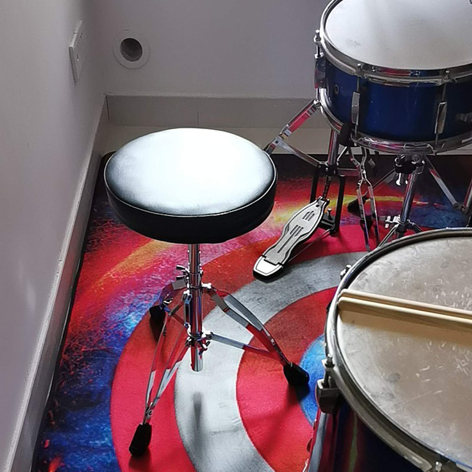 Drum Stool,Adjustable Height Seat,Round Portable Chair with Anti-Slip Feet for Drum Beginners